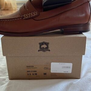 Trask | Shoes | Trask Sadler Cognac Sheepskin Loafer Sz 15 New In Box ...